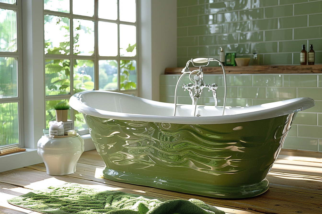 La salle de bain vert amande, une tendance incontournable pour votre ...